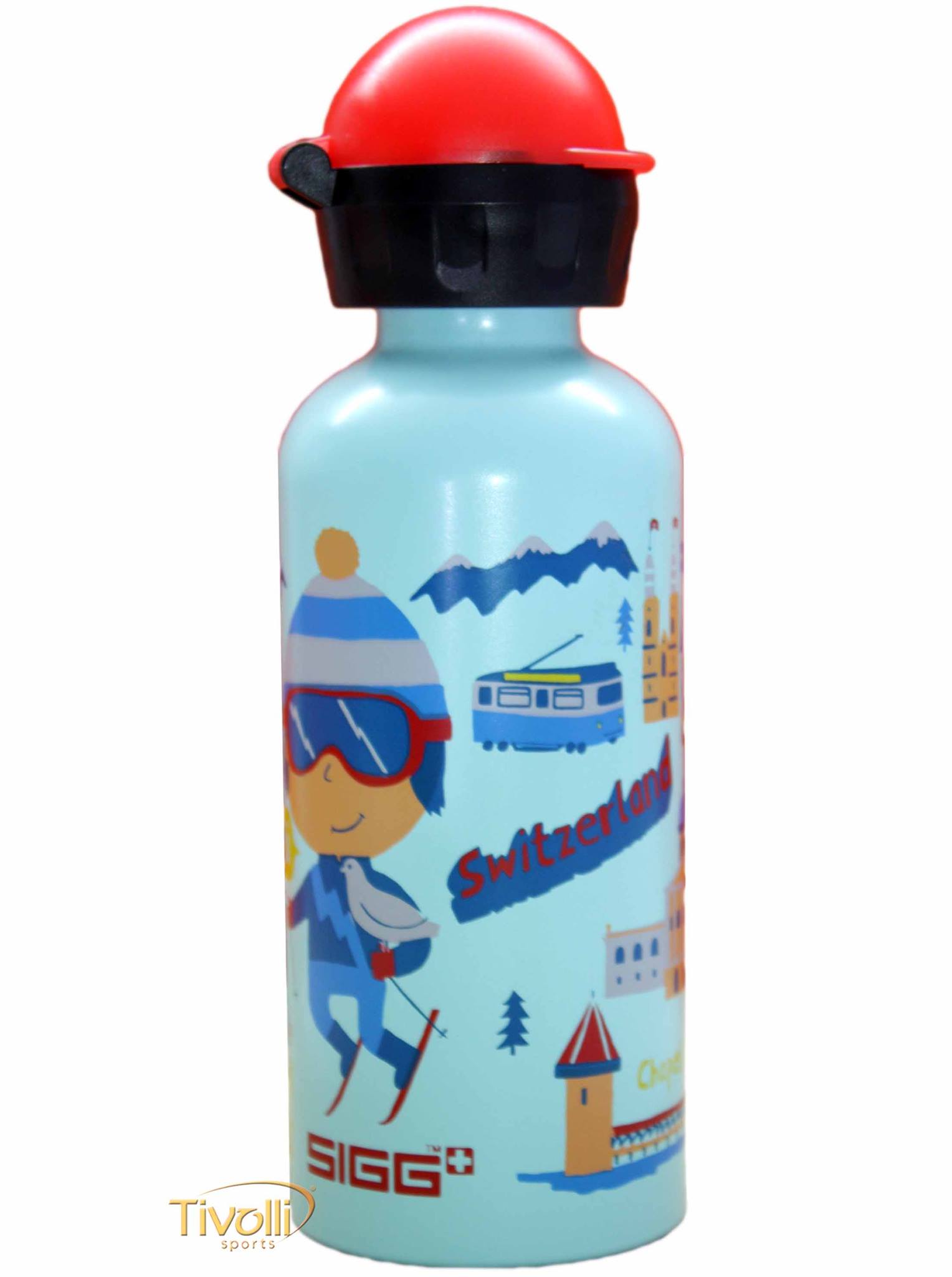 Garrafa Sigg Travel Boy Switzerland 400ml > Azul e Vermelha >