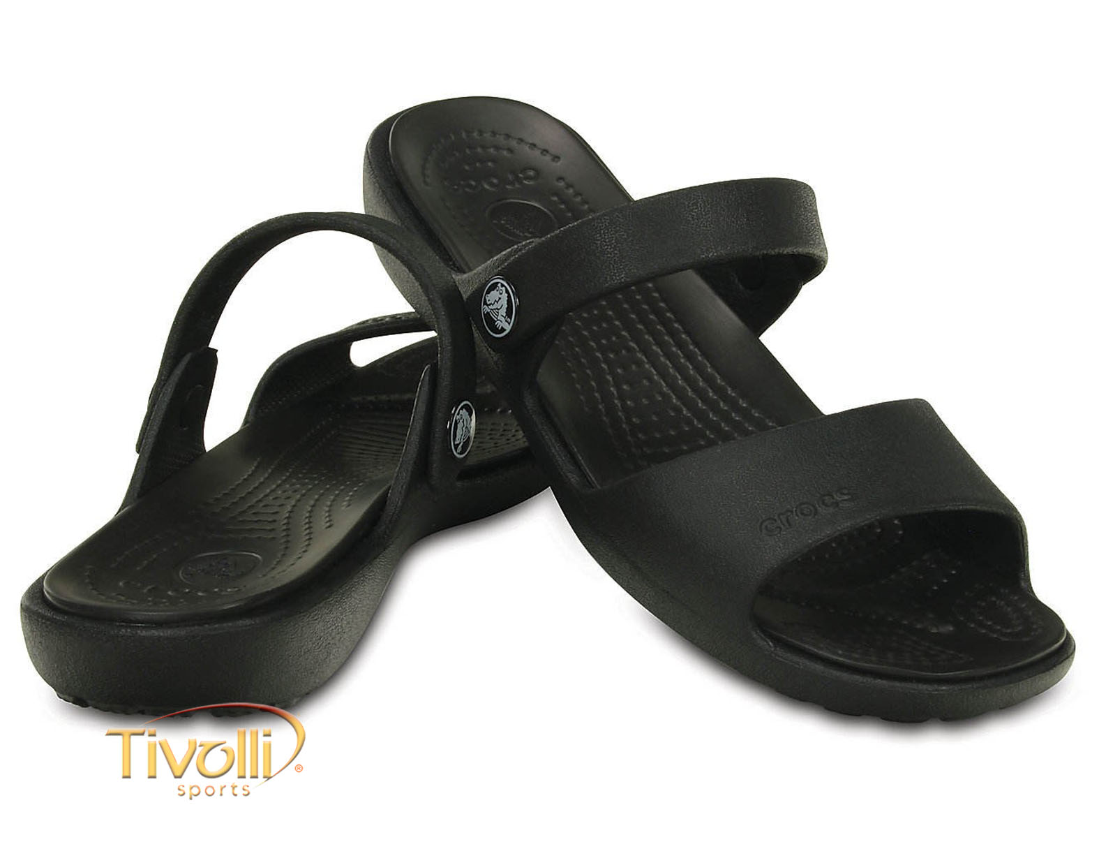 Chinelo Crocs Coretta com salto > Preto >