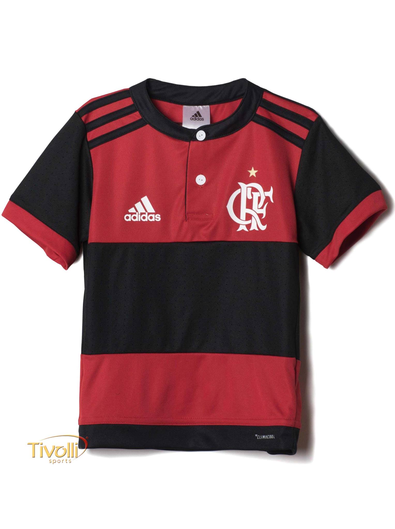 Mini Kit Flamengo I Home 2017/2018 Infantil Adidas > >