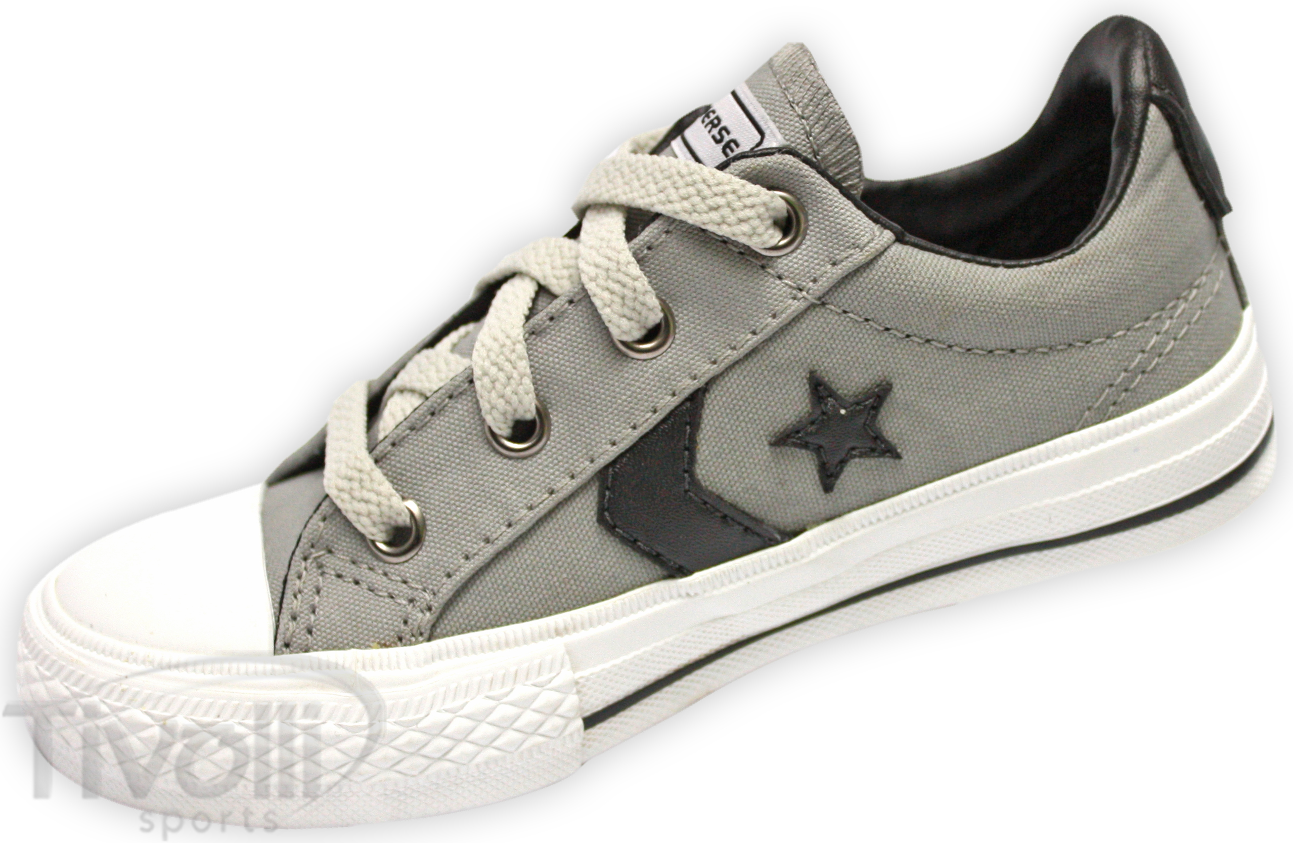 All Star Converse Star Player Kids > Cinza com estrela lateral preta >