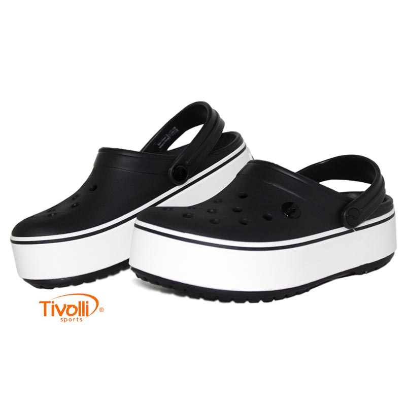 Sandália Crocs Crocband Platform Clog > preto >