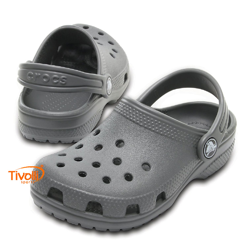 Sandália Crocs Infantil Classic Clog K > Slate Grey tam. 22 ao 34 >