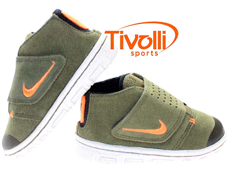 Tênis Nike SMS Chukka Boot 2 (TD) > Verde Musgo/Branco/Laranja - Ref ...