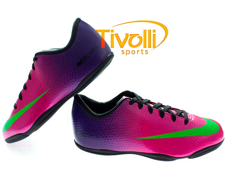 Chuteira Nike JR Mercurial Victory IV IC > Pink/Roxo/Verde - Ref ...