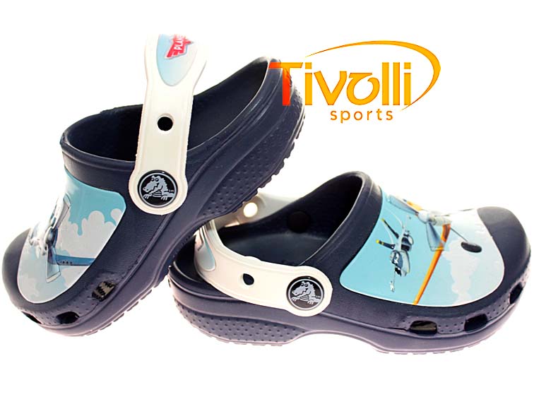 Crocs CC Planes Clog > Aviões - Azul Marinho e Branco >