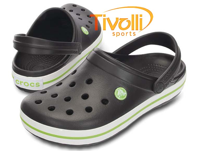 Crocs Crocband Onyx > Grafite/verde limão >