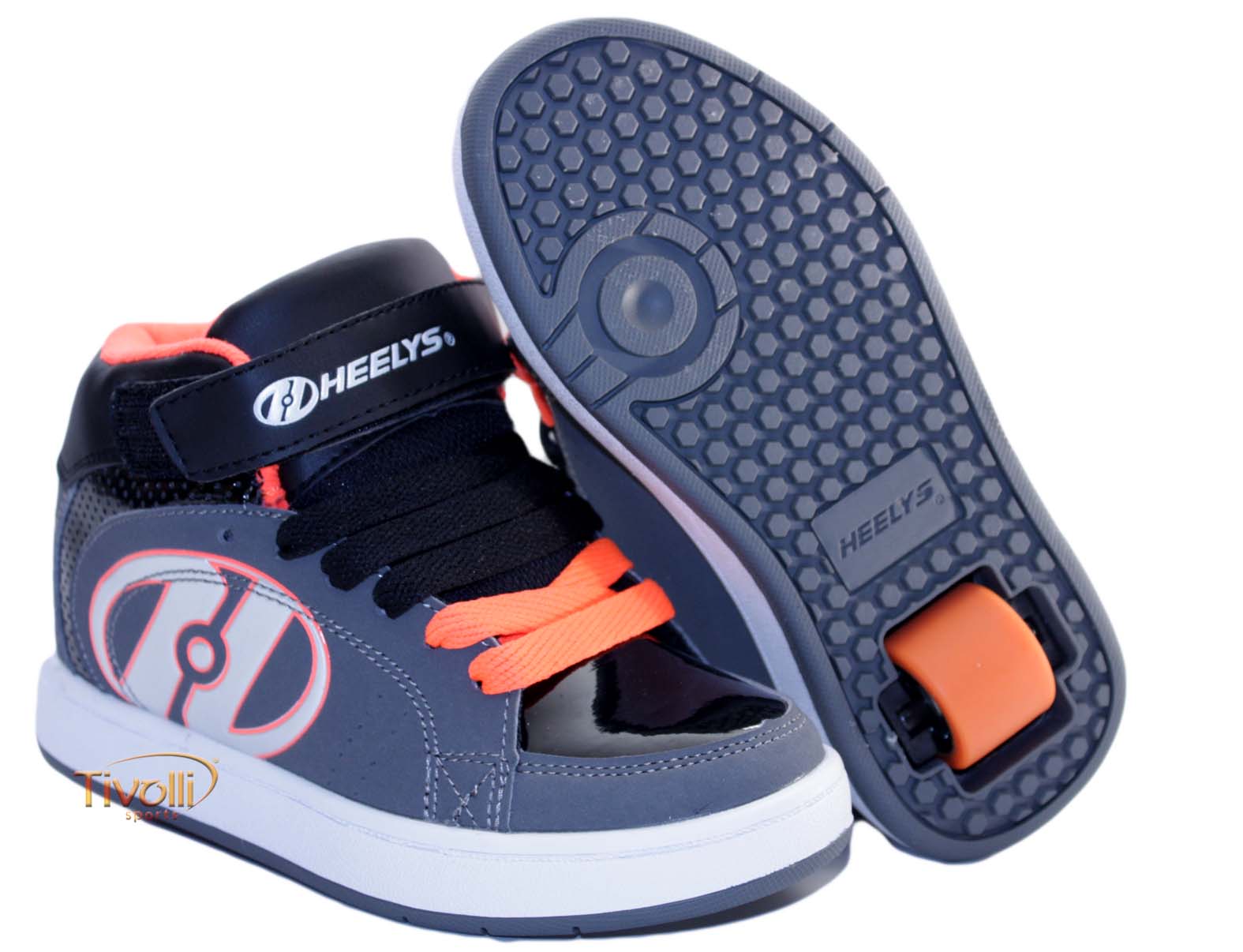 Tênis de Rodinha Heelys Paver I Wheel > Cinza Preto e Laranja >