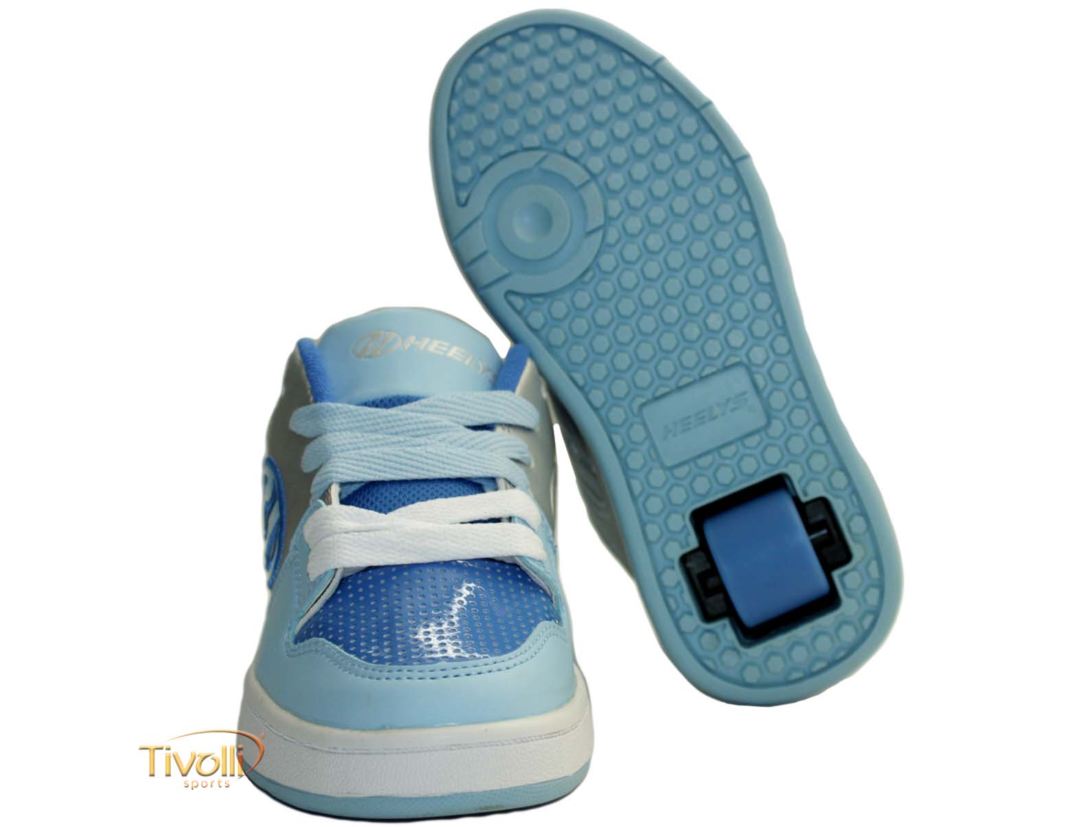 Tênis de Rodinha Heelys Cement 1-Weel > Branco, Azul e Prata >