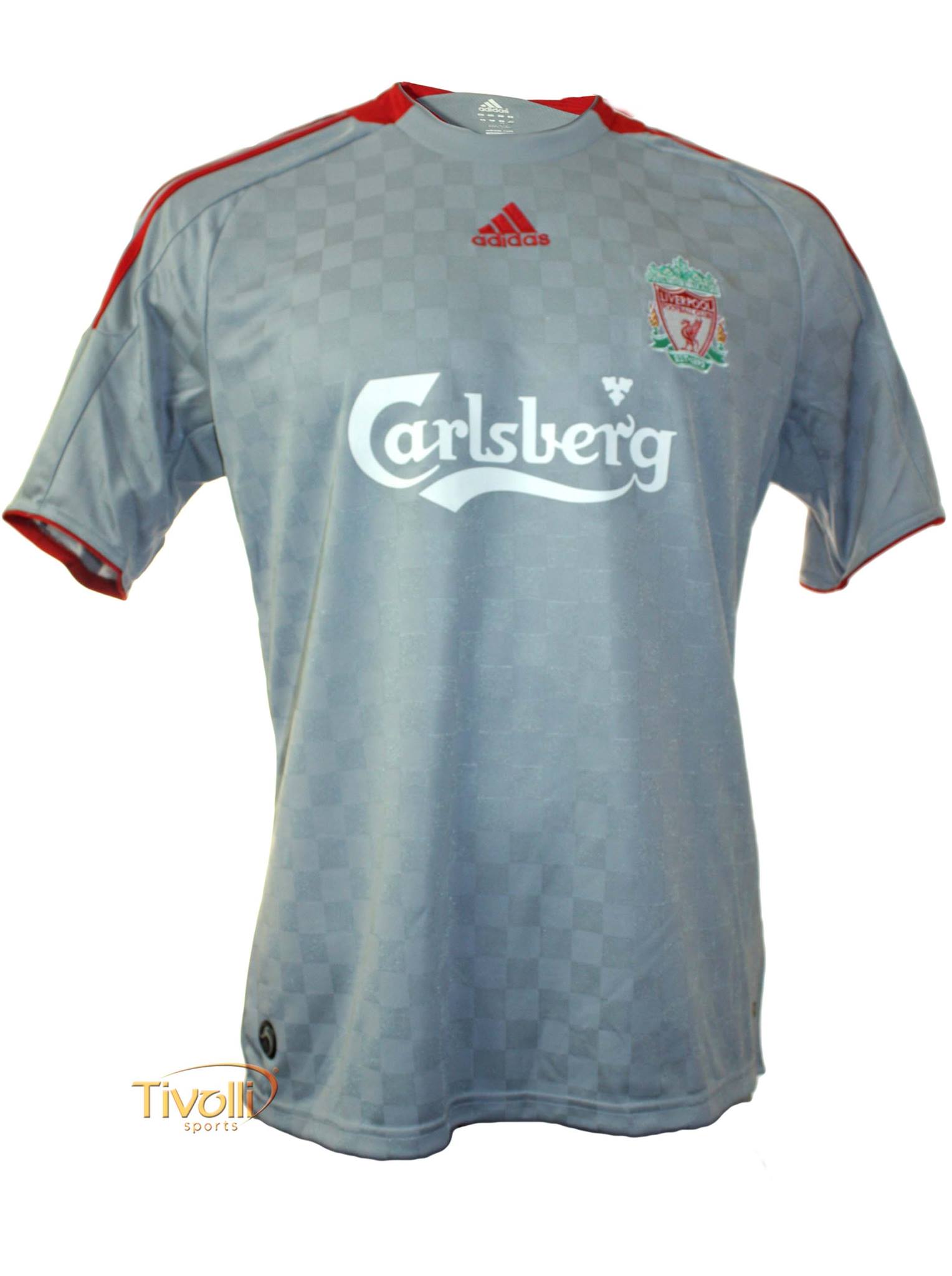Black Friday - Camisa Liverpool II Adidas 2008/09 Away > Cinza e Vermelha >